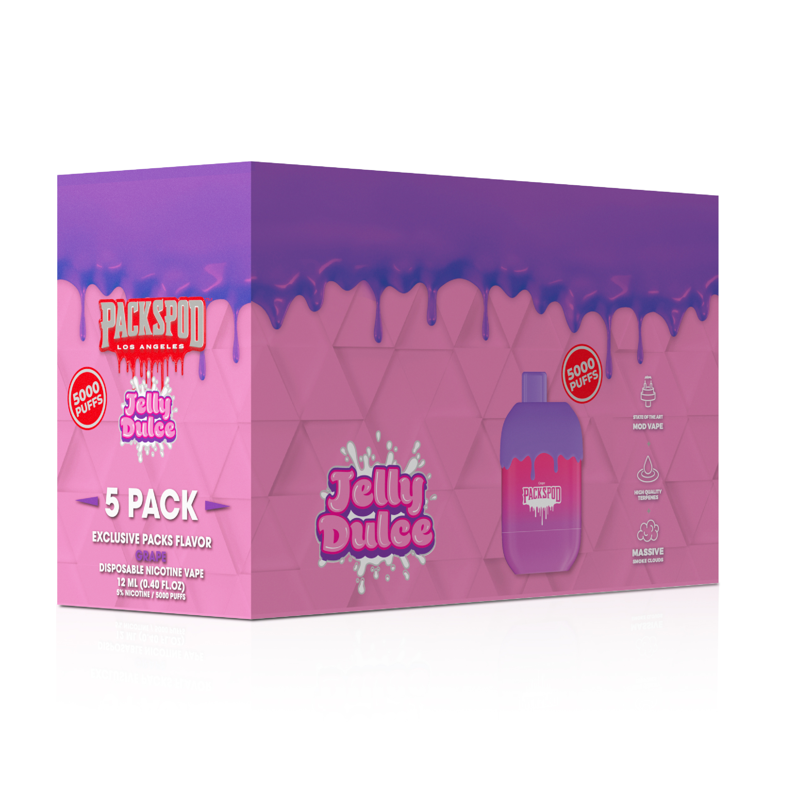 PacksPod 5000 Disposable 5%, packwoods