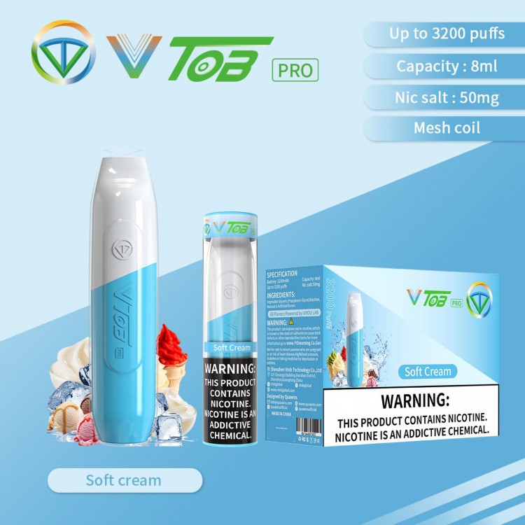 VTOB Pro Disposable 5% (3200 Puffs), quawins