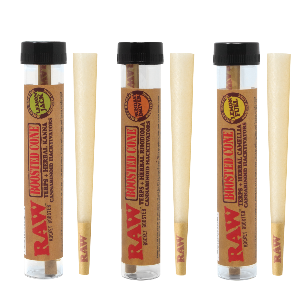 RAW Rocket Booster Infused Cones Display 12CT, thc, , dry herb, flower ...