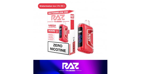 RAZ TN9000 Disposable 0% NICOTINE FREE - Watermelon Ice