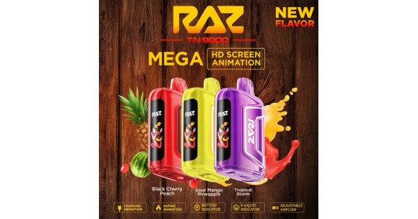 RAZ TN9000 Disposable 5%, raz disposable, raz mega, raz 2