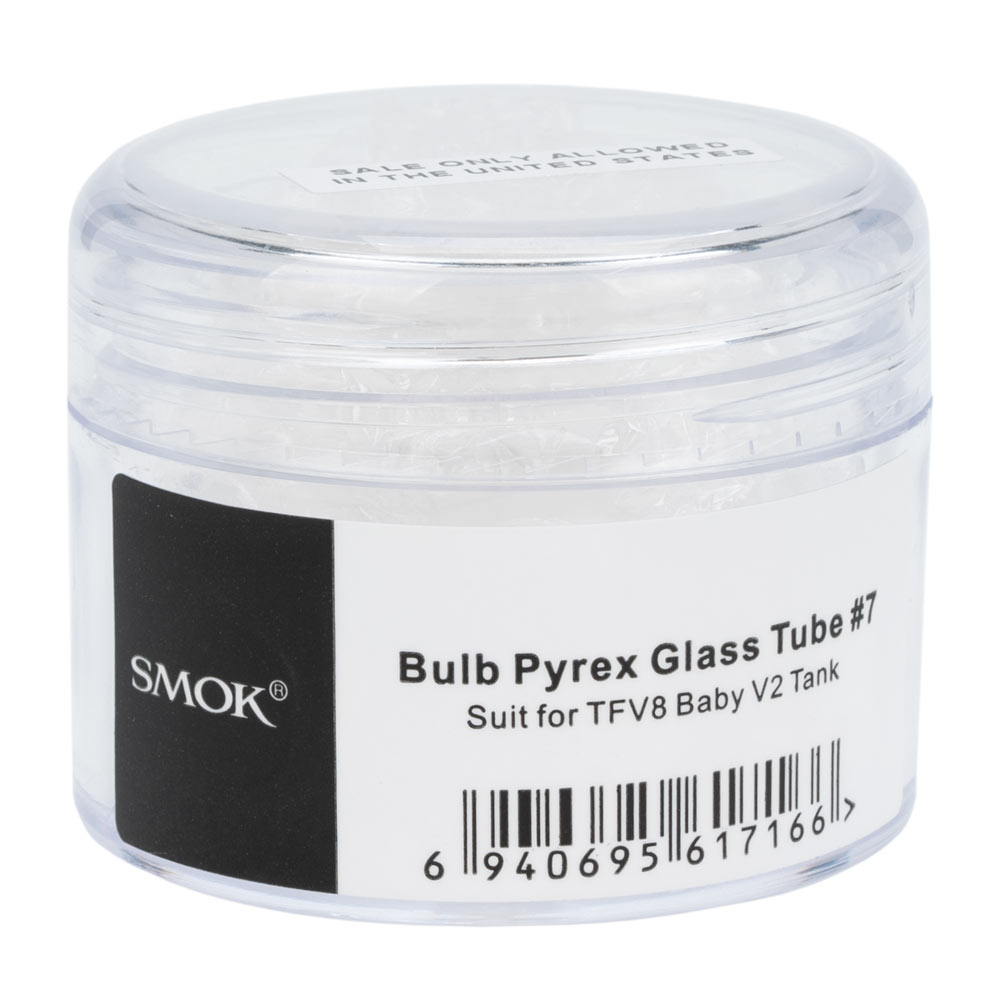 SmokTech Bulb Pyrex Glass Tube #7, baby v2 bulb replacement glass