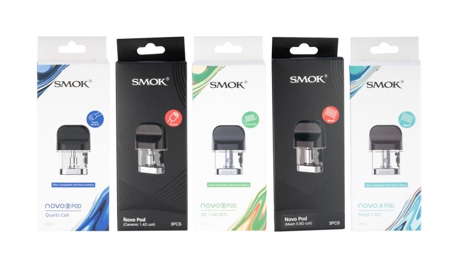 SmokTech Novo 1 and Novo 2 Replacement Pods 3pk, smok, novo pods