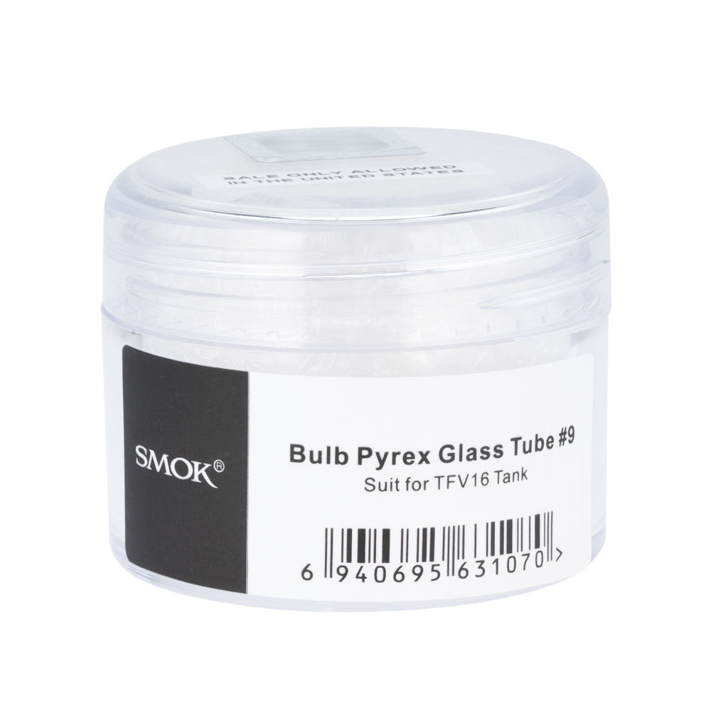 SmokTech Bulb Pyrex Glass Tube #9, tfv16 bulb replacement glass