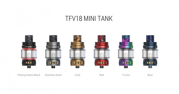 SmokTech TFV18 Mini Tank, smok, v18 mini meshed coils, fortis kit
