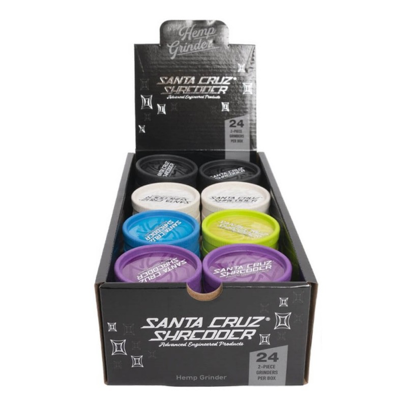 Santa Cruz Shredder Medium 2pc Grinder Display 24CT, thc, dry herb ...