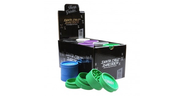 Santa Cruz Shredder Medium 4pc Grinder Display 16CT, thc, dry herb ...
