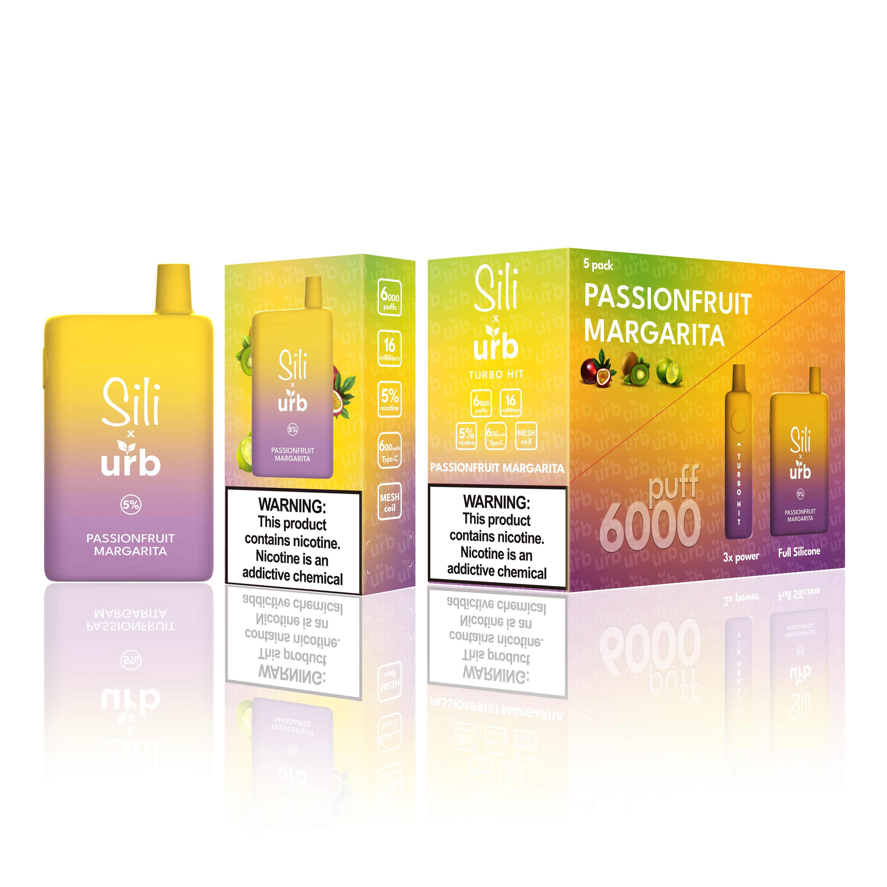 Sili x Urb 6000 Disposable 5%, sili box 6000, turbo hit