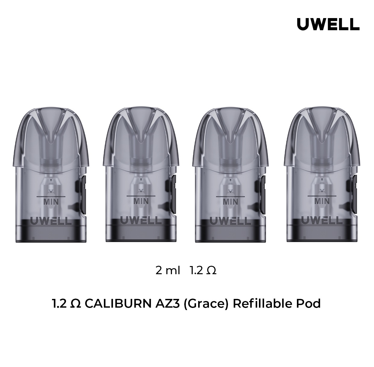 Uwell Caliburn AZ3 (Grace) Refillable Pods 4pk, caliburn a3s pod kit ...