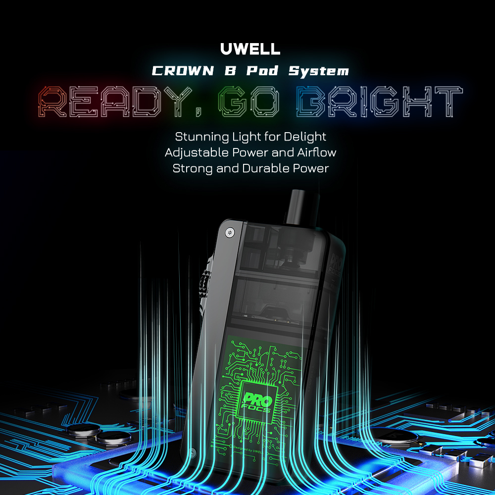 Uwell Crown B Pod System, crown b pod kit, crown b empty cartridge, pa ...