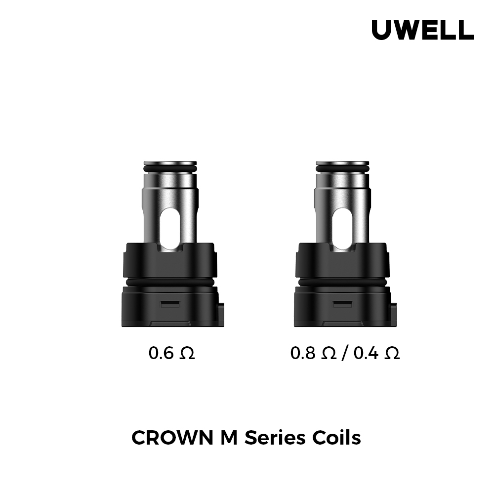 Uwell Crown M Coils 4pk, crown m pod mod kit, twin-coil, twin coil