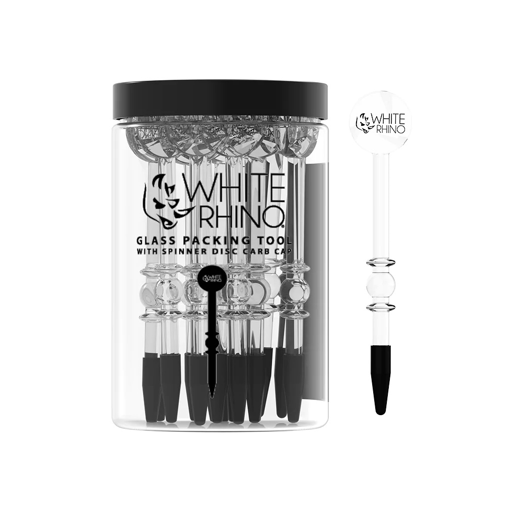 White Rhino Glass Packing Tool w/ Disc Carb Cap 15CT, unik distribution ...