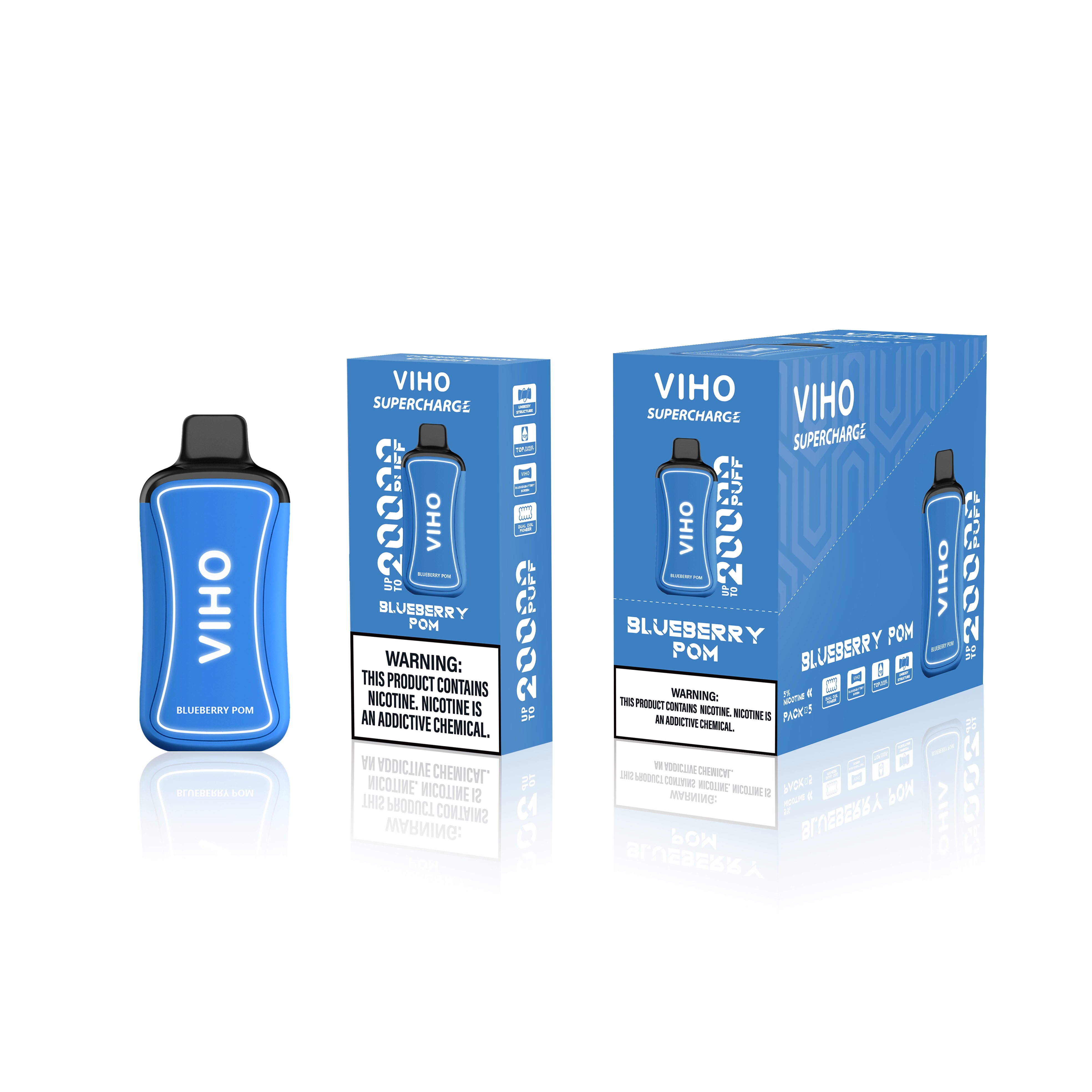 VIHO Supercharge 20K Disposable 5%, vihoxmas