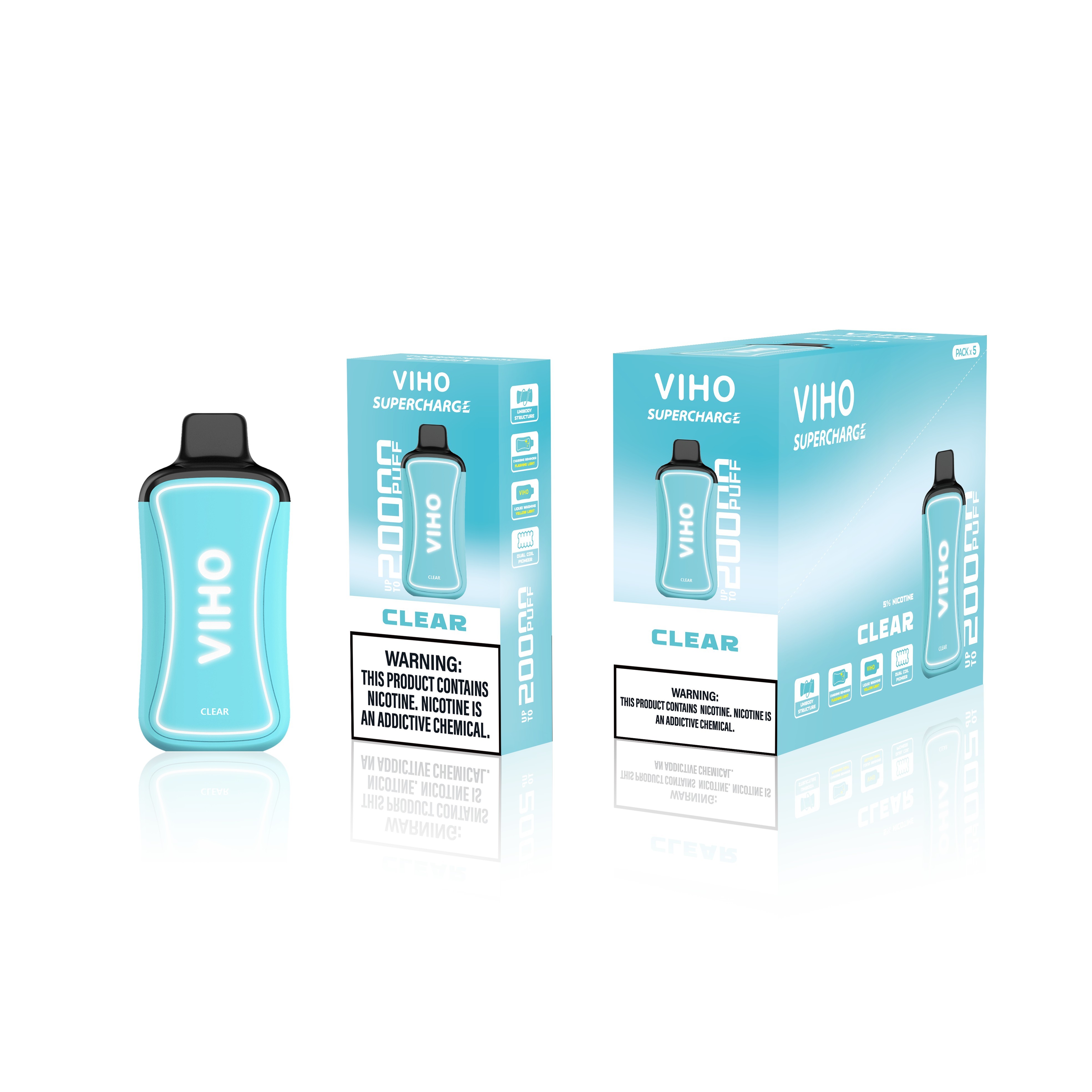 VIHO Supercharge 20K Disposable 5%, vihoxmas