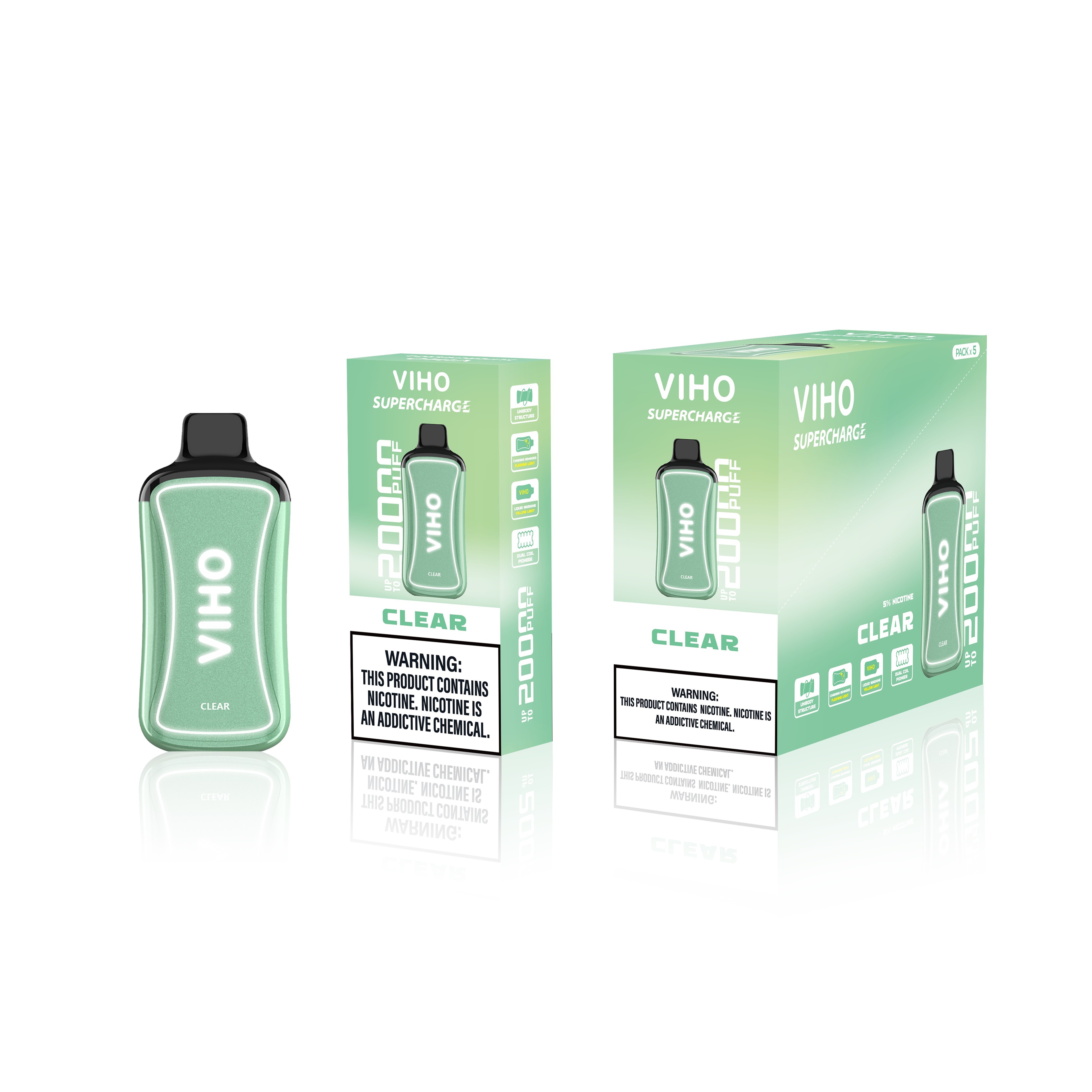 VIHO Supercharge 20K Disposable 5%, vihoxmas