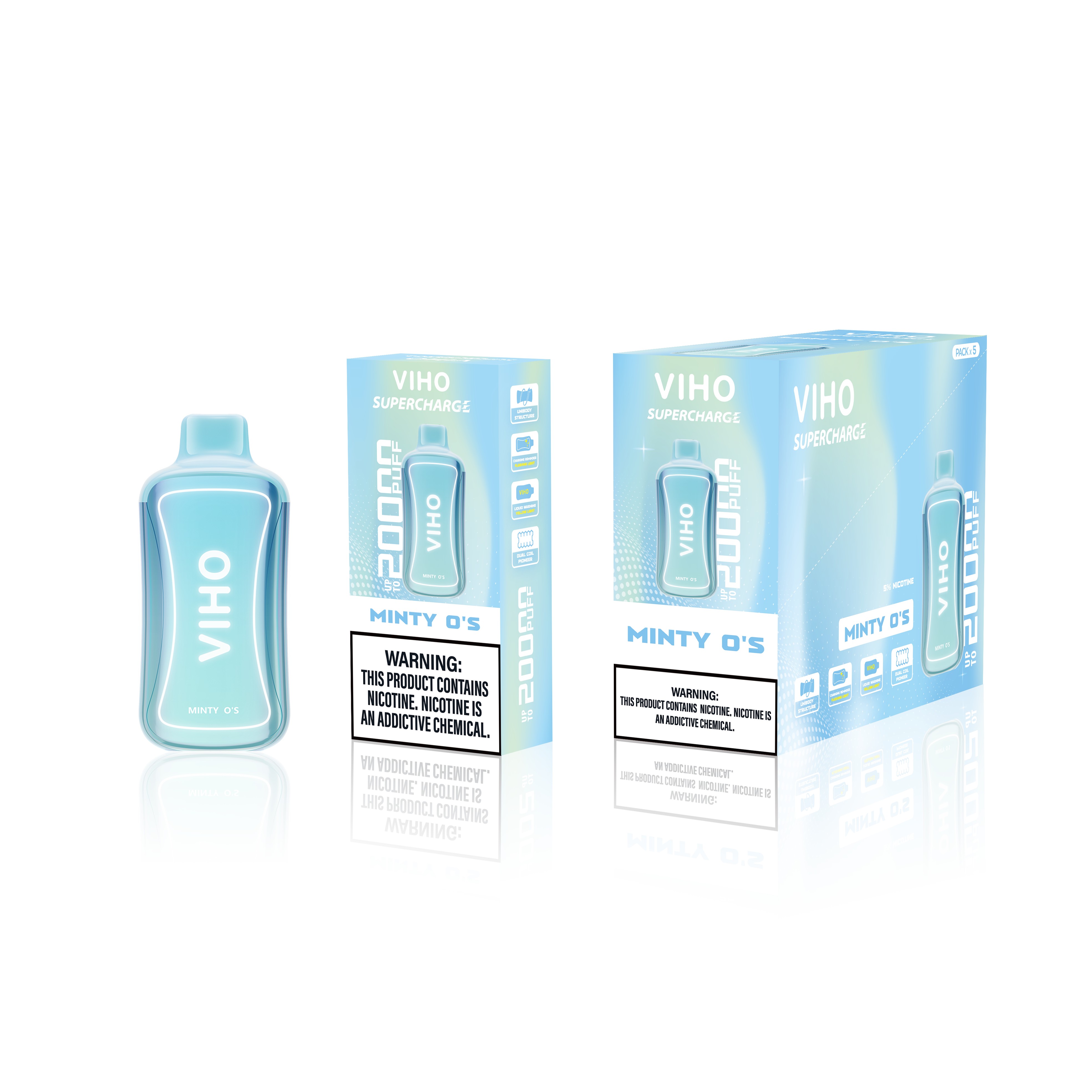VIHO Supercharge 20K Disposable 5%, vihoxmas