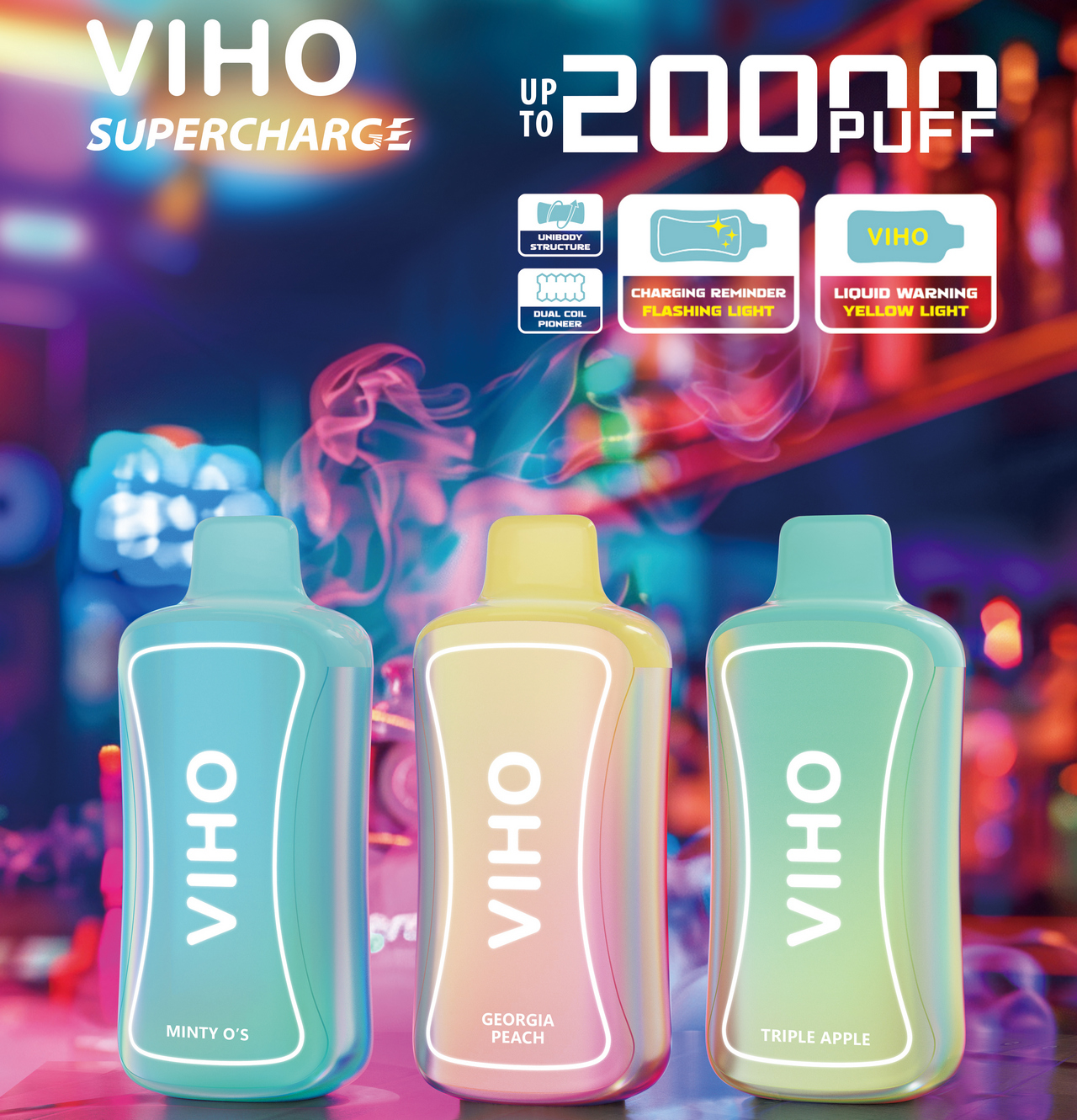 VIHO Supercharge 20K Disposable 5%, vihoxmas
