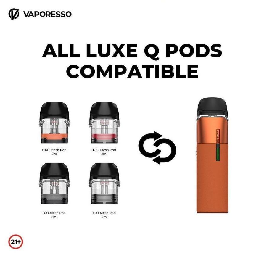 Vaporesso LUXE Q2 Kit, luxe q 2.0 pods 4pk, luxe q/qs mesh pods 4pk ...