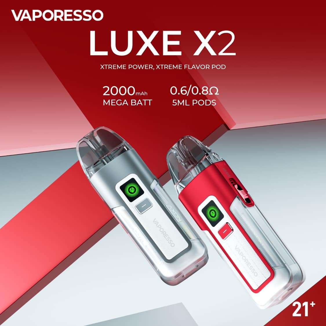 Vaporesso Luxe X2 Kit, luxe x mesh pods 2pk, luxe xr empty pods 2pk ...