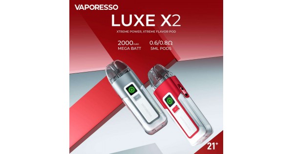 Vaporesso Luxe X2 Kit, luxe x mesh pods 2pk, luxe xr empty pods 2pk ...