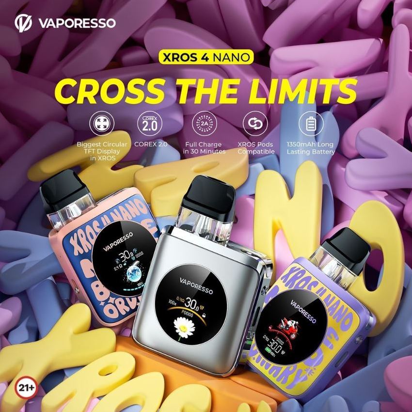 Vaporesso XROS 4 Nano Kit, xros series pods, xros pods, xros family