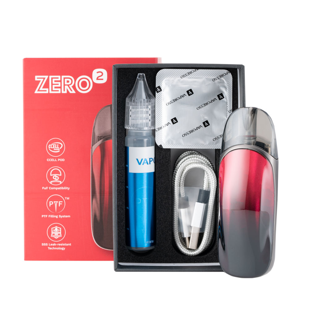 Vaporesso Zero 2 Kit, zero 2 mesh 1.0Ω pods, zero 2 ccell 1.3Ω pods ...