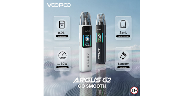 VooPoo Argus G2 Pod Kit, argus top fill cartridges 3pk