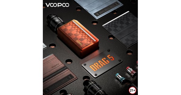 VooPoo Drag 5 Kit, drag 5 box mod, uforce-x tank, pnp x coils 5pk, dual ...