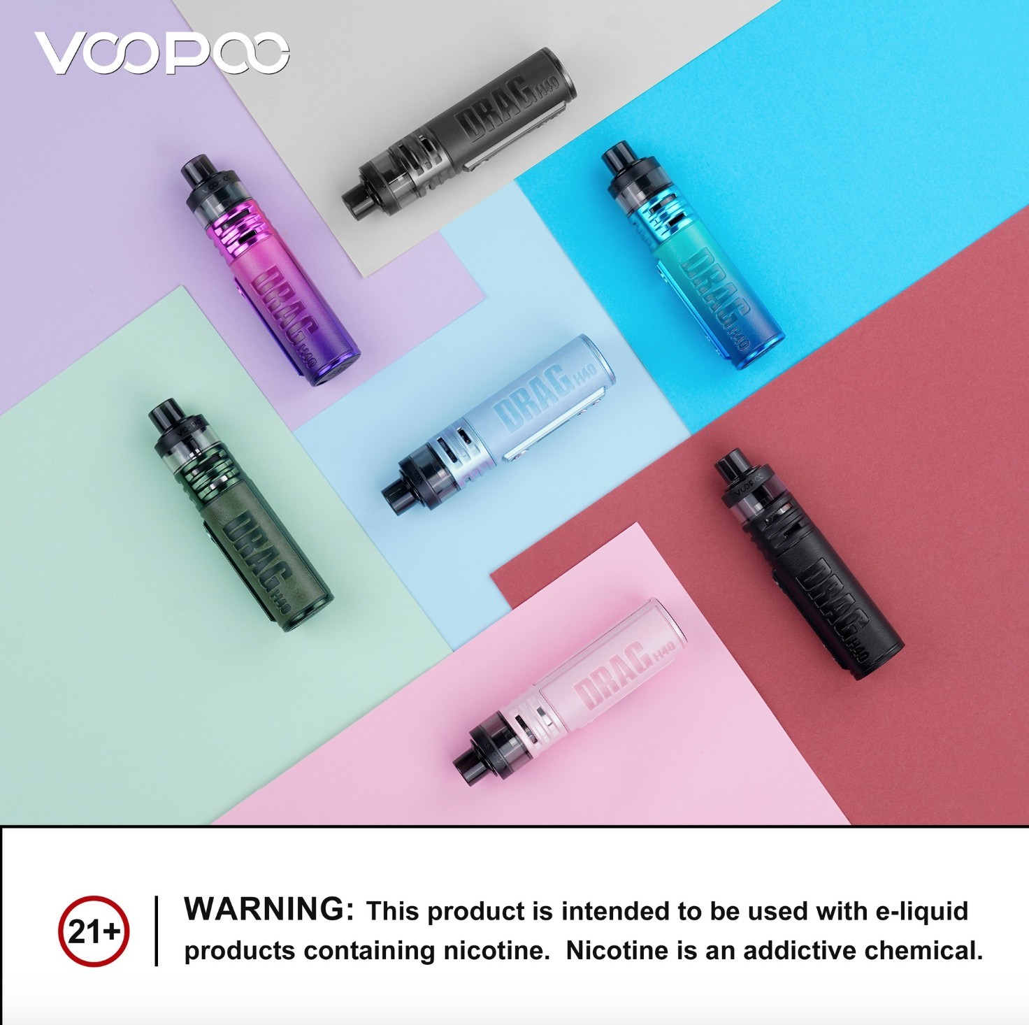 VooPoo Drag H40 Kit, 5ml pnp pod ii empty pods 2pk, pnp 5pk coils ...