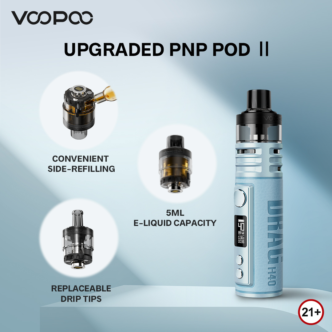 VooPoo 5mL PnP Pod II Empty Pods 2pk (Upgraded Version), pnp 5pk coils ...