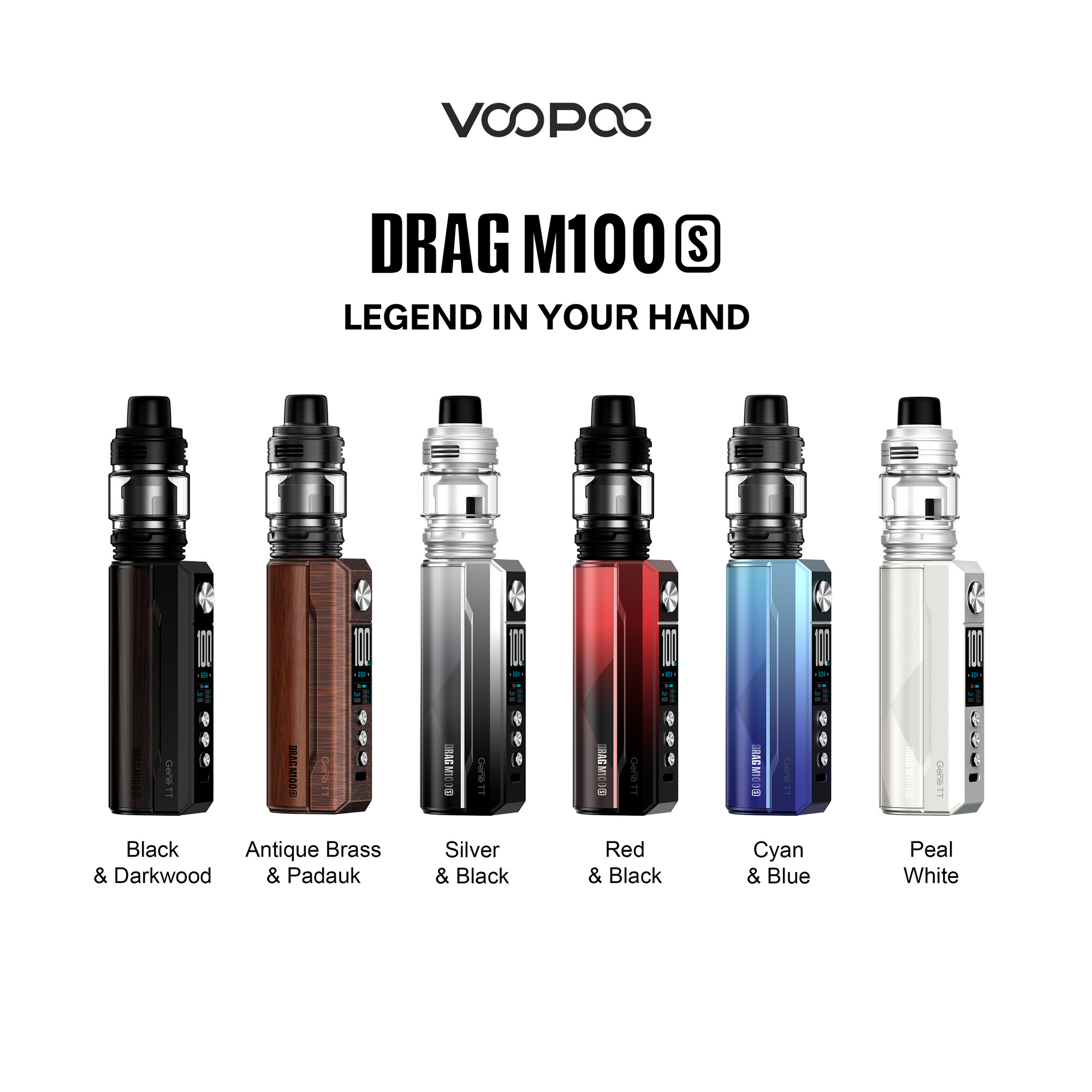 VooPoo Drag M100 S Kit, drag m 100 s, drag m100 s box mod, uforce-l ...