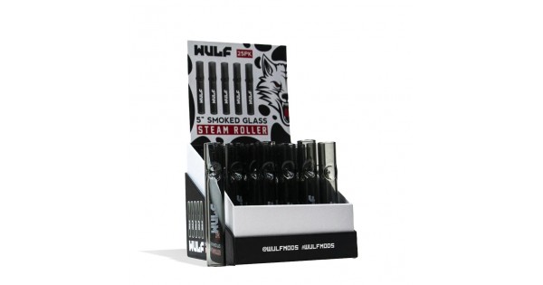 Wulf Smoked Glass SteamRoller Pipe Display Box 25CT, wulf mods, got ...