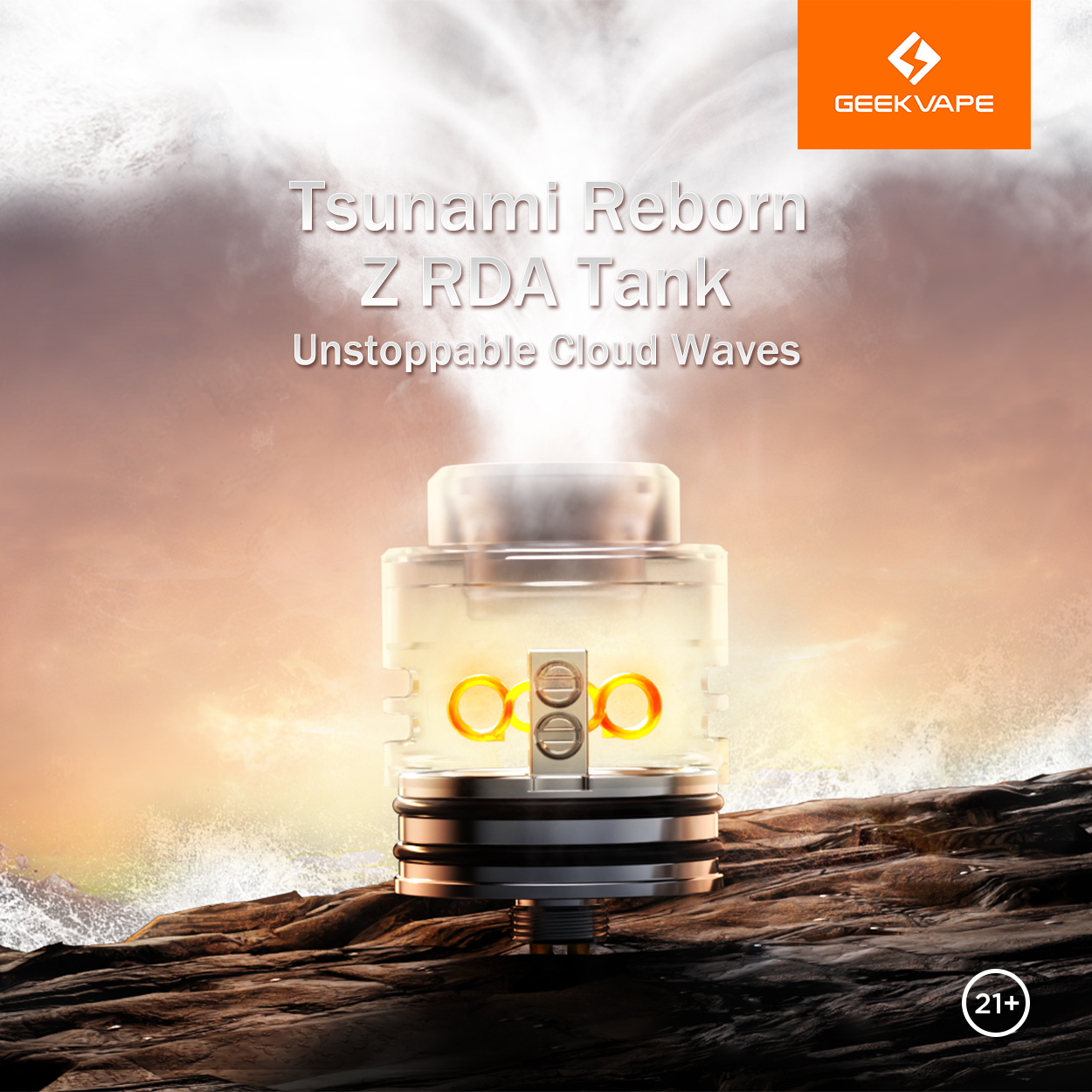 GeekVape Tsunami Reborn Z RDA Tank, rebuildable, diy, bf pin, squonk