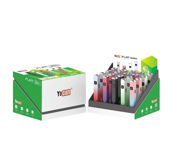 Yocan Flat Slim Battery 20pc Display Box, thc, , concentrates, 510 ...