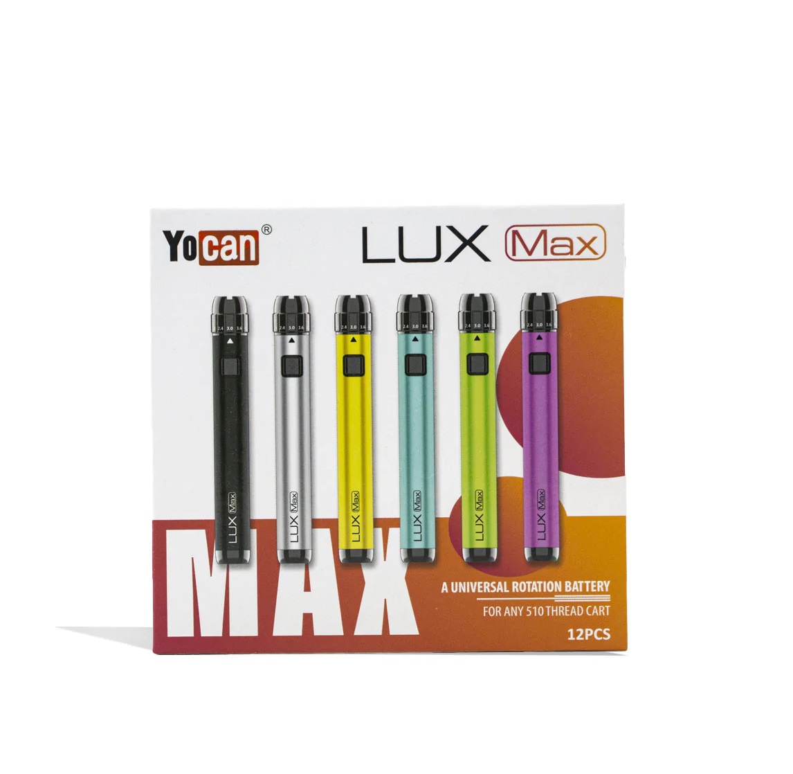 Yocan LUX Max Battery 12pc Display Box, thc, , concentrates, 510 ...
